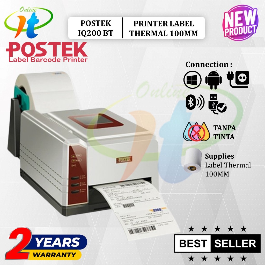 Jual Printer Bluetooth Thermal Resi A6 Postek IQ200 USB Wifi Cetak ...