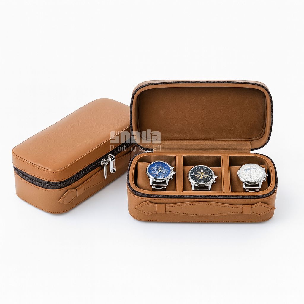 Jual Tempat Jam Tangan Isi 3 / Kotak Jam Tangan isi 3 travel / 3 Slots ...