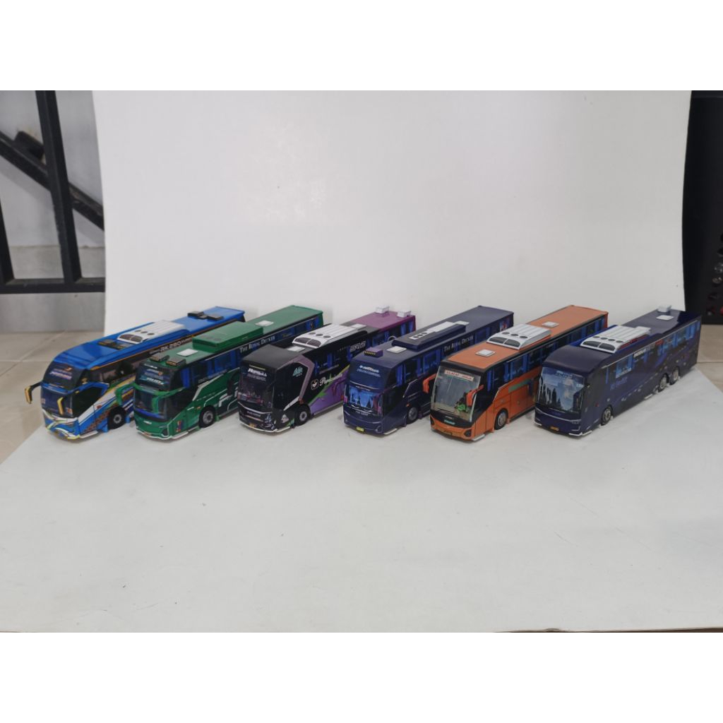 Jual miniatur papercraft bus ready stok langsung kirim skala 43 ...