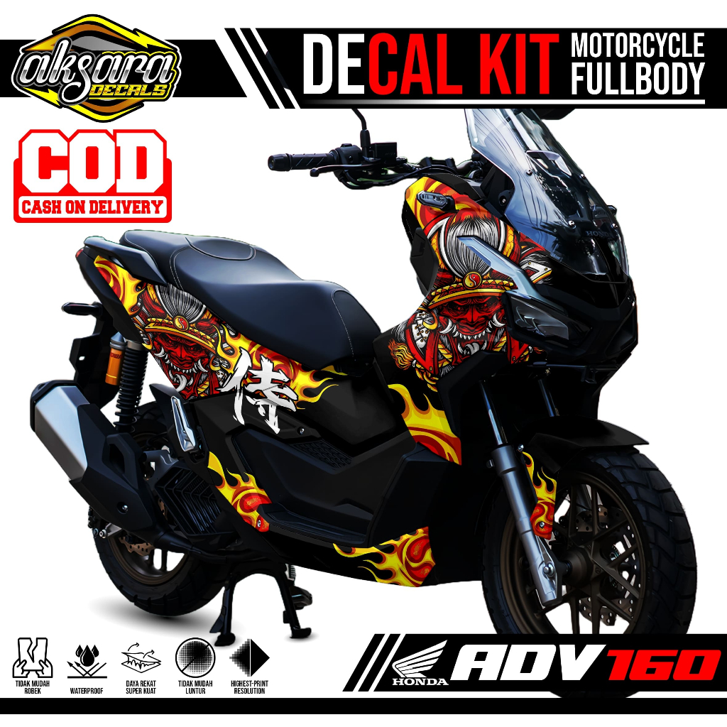 Jual COD Decal Sticker FullBody Motor Honda ADV 160 Motif Samurai ...