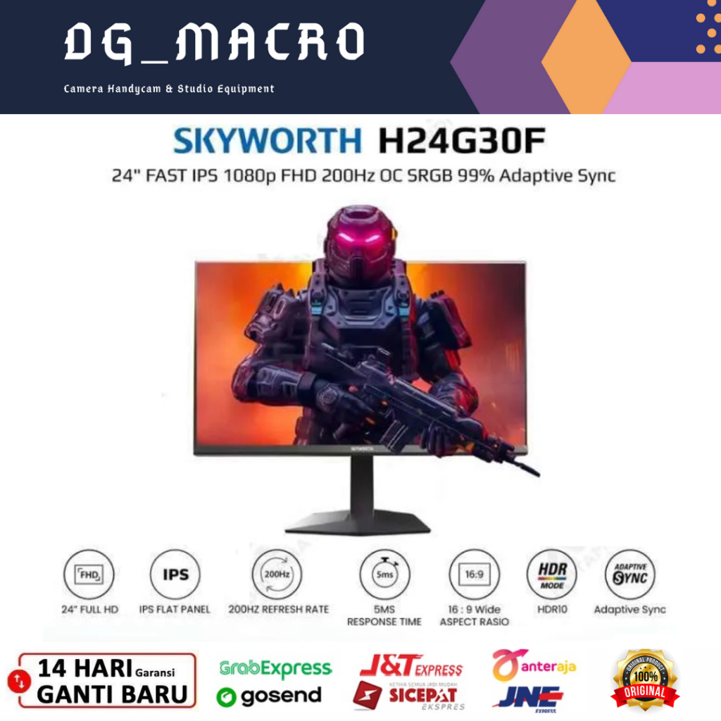 Jual Skyworth H24G30F Monitor 24" 200Hz 24 Inch 200Hz Black Gaming ...