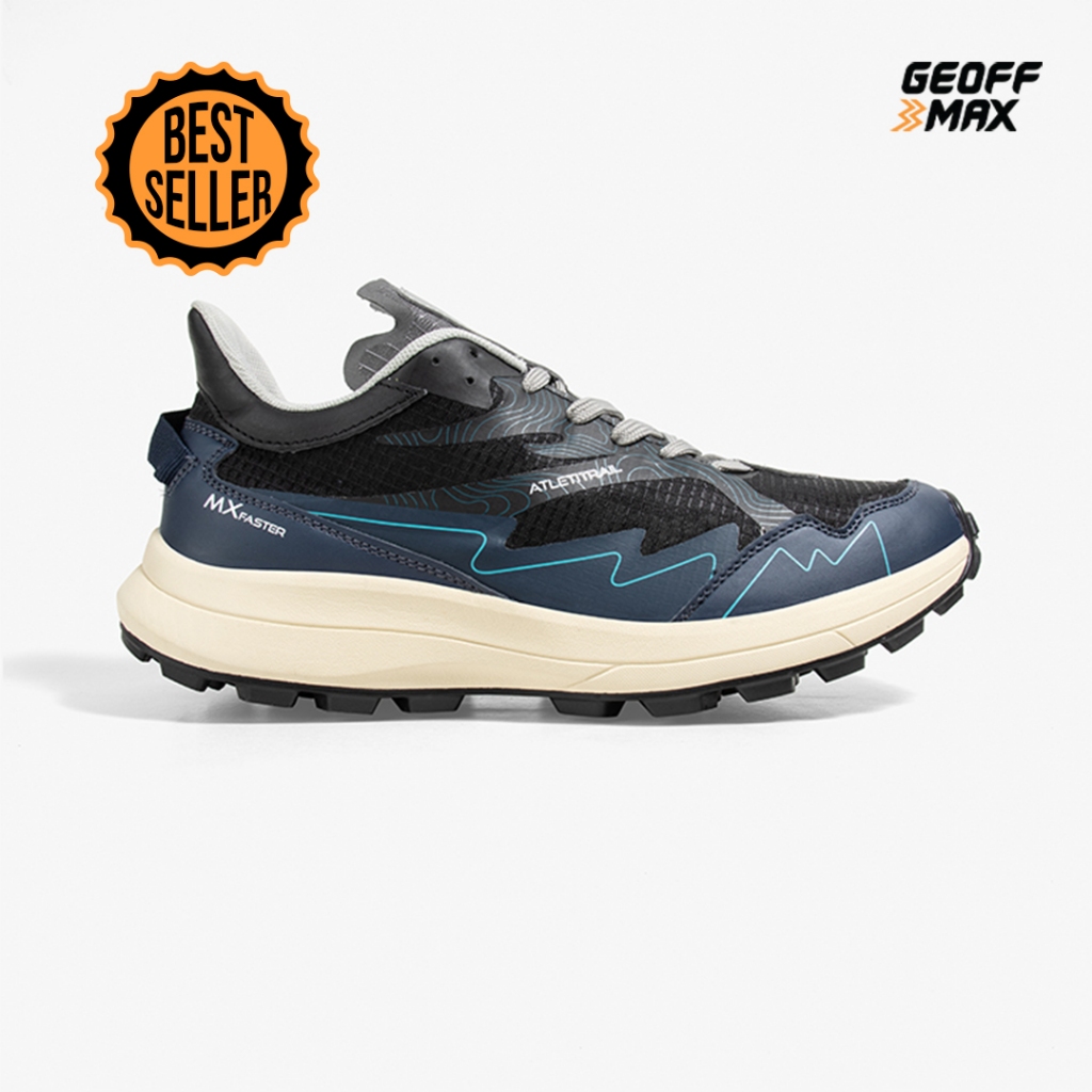Jual Geoff Max - MX Faster Black White | Sepatu Trail Running & Outdoor ...