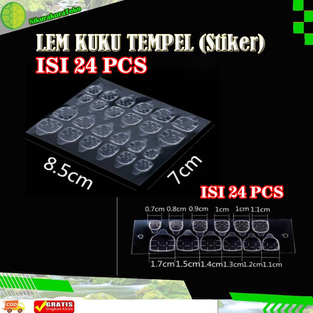 Jual (sko) GROSIR Lem Kuku Fake Nails Art Nail glue lem tempel sticker ...