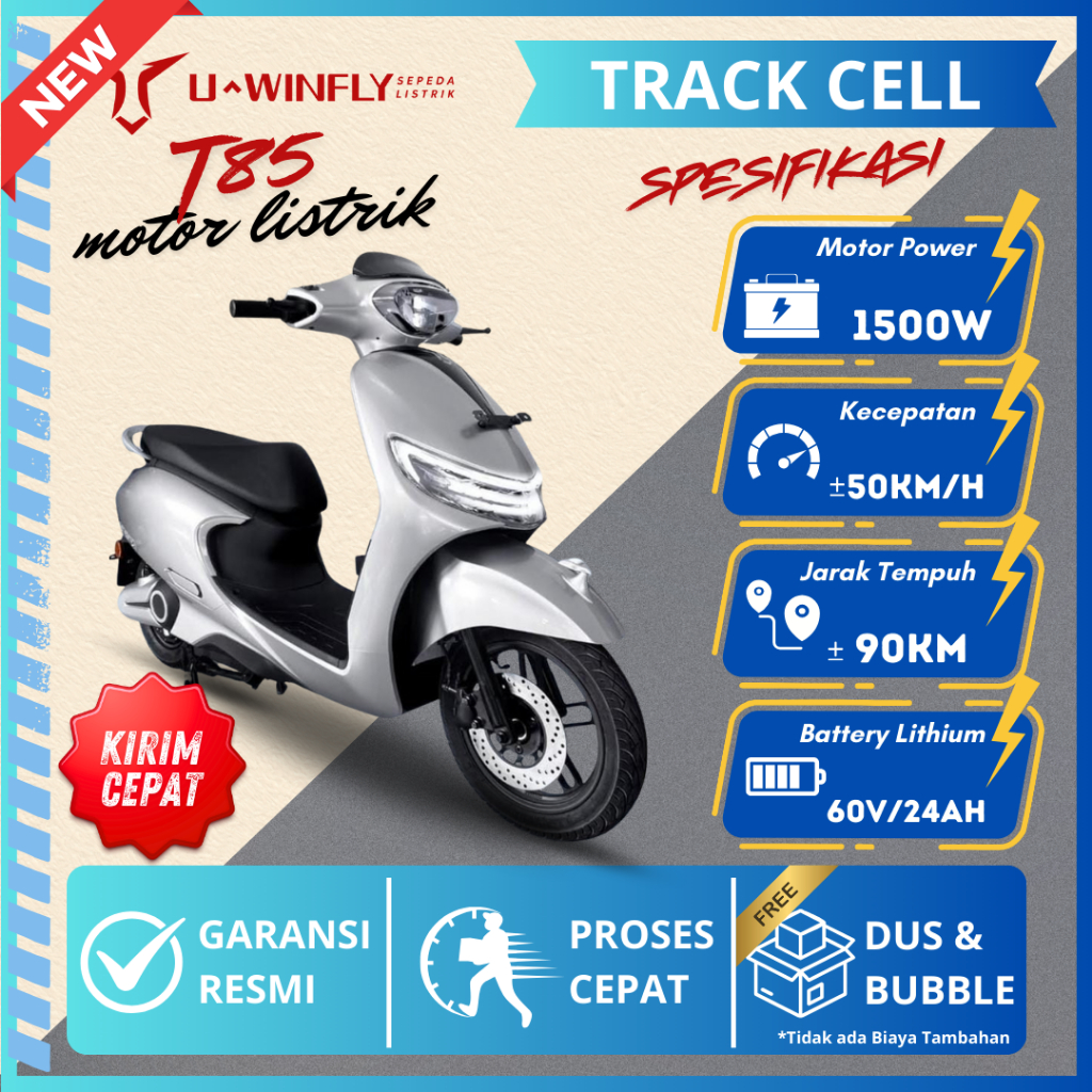 Jual Motor Listrik Uwinfly T85 1500 watt Produk Uwinfly Terbaru 2025 Original Garansi Resmi ...