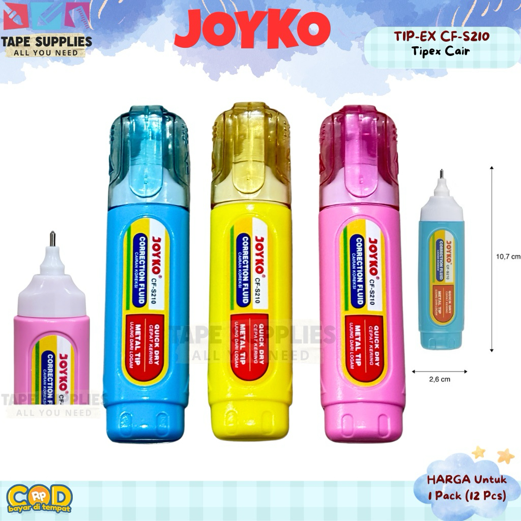Jual (12 PCS) TIPEX CAIR RAINBOW - Correction Fluid Cairan Koreksi Tip ...