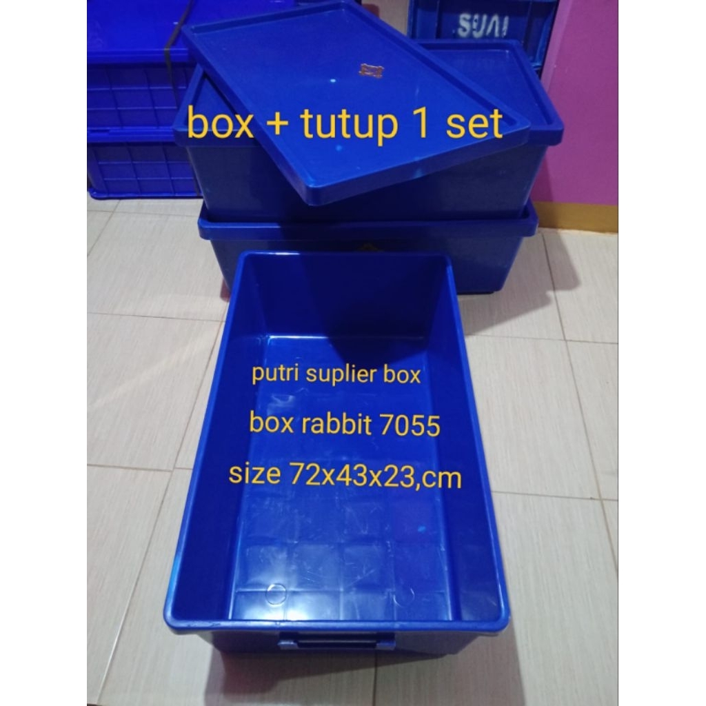 Jual box container rabbit 7055 size 72x43x23,cm 1 paket isi 4 box ...