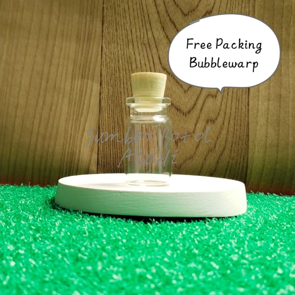 Jual Botol Kaca Vial 5ml Tutup Kayu Gabus Craft - Natural | Shopee ...