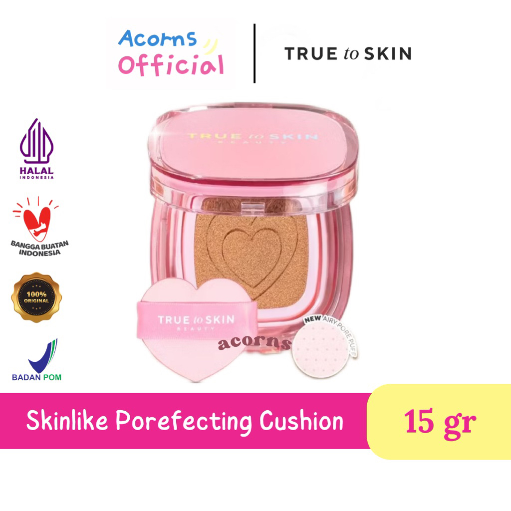 Jual [NEW PUFF] True to Skin - Skinlike Porefecting Cushion SPF 35 PA ...