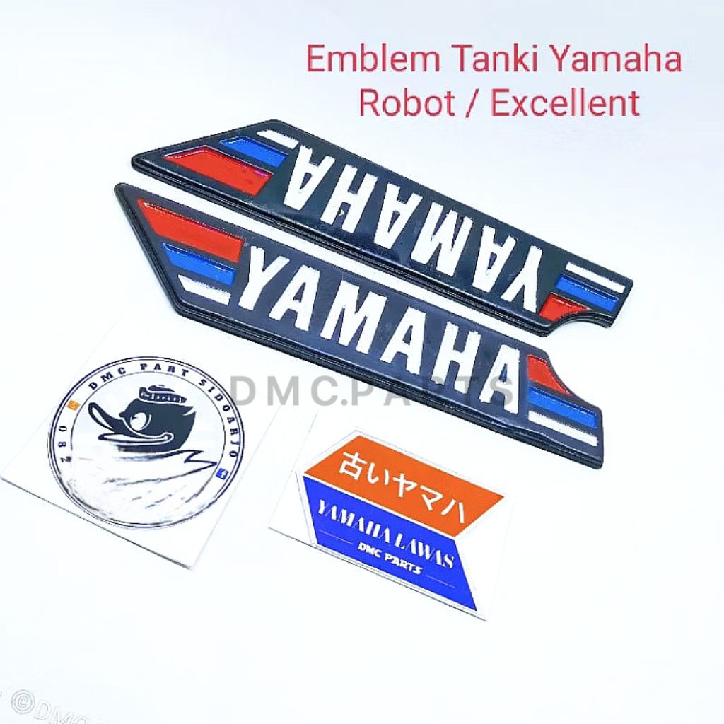 Jual EMBLEM LOGO TANKI TANGKI TENGKI YAMAHA V80EXCELLENT V80 ROBOT ...