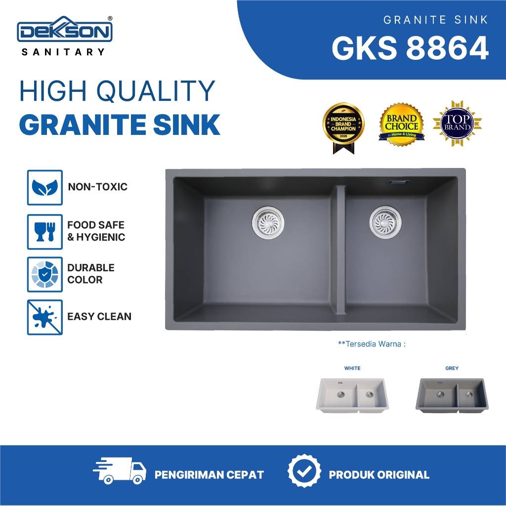 Jual DEKKSON Granite Kitchen Sink Sink Dapur Anti Gores & Tahan Panas ...