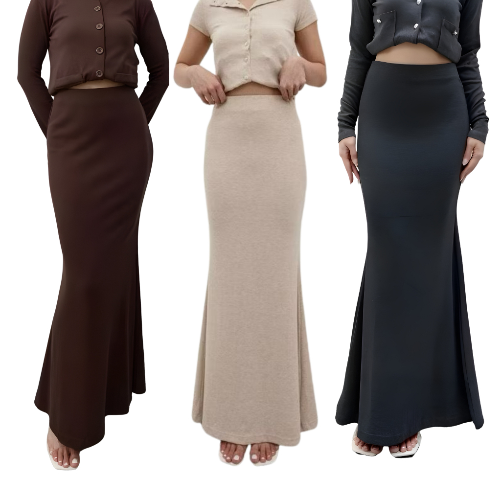Jual Mermaid Skirt - Rok Flare Wanita - Rok Panjang Wanita - Rok ...
