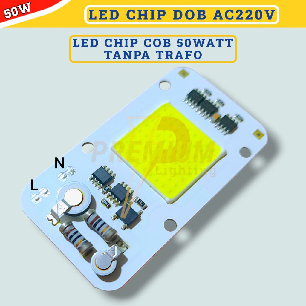 Jual Lampu LED Chip COB 50W AC220V Sistem DOB Driver On Board | Shopee ...