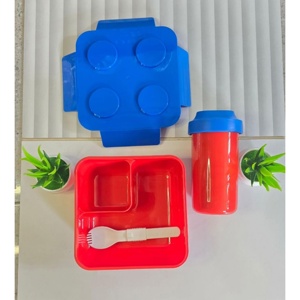 Jual Lunch Box Lego dan Botol Minum / Tempat Makan Anak Lego dan Botol ...