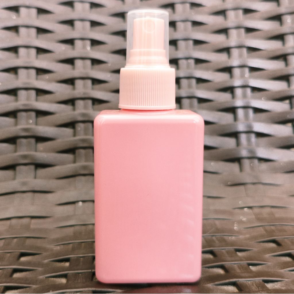 Jual Botol Spray 100ml Kotak Pink / Botol Kotak 100ml Tutup Spray ...