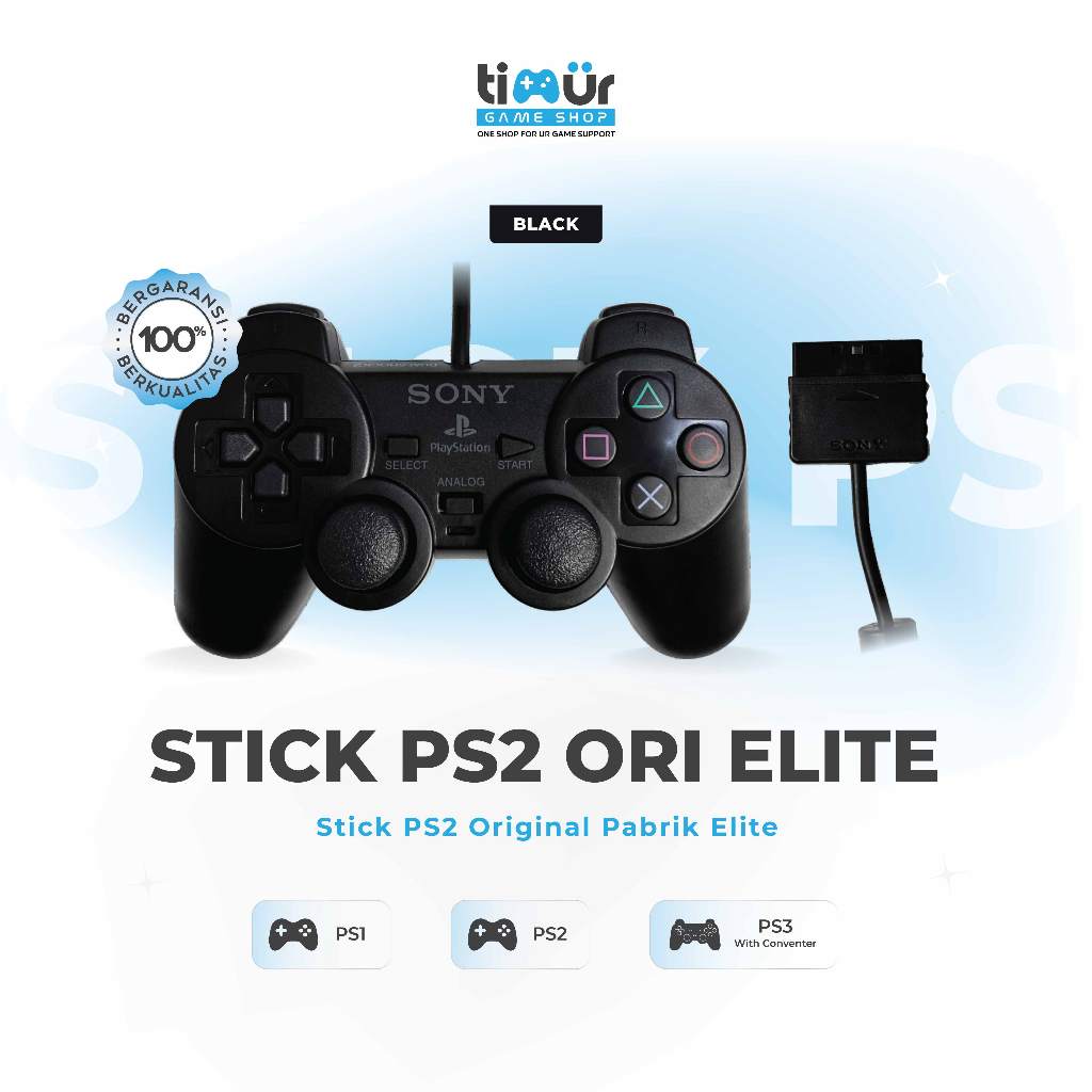 Jual Stik Stick Controller PS2 Original Ori Pabrik Hitam | Shopee Indonesia
