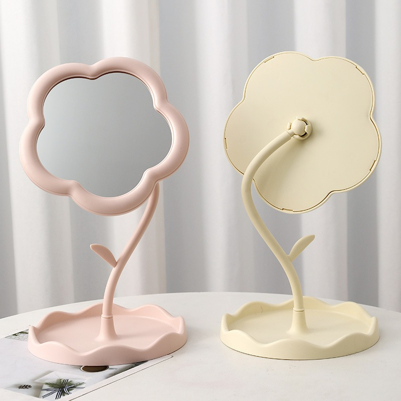 Jual Cermin Bunga Stand Aesthetic Putar 360 Derajat /Standing Mirror ...