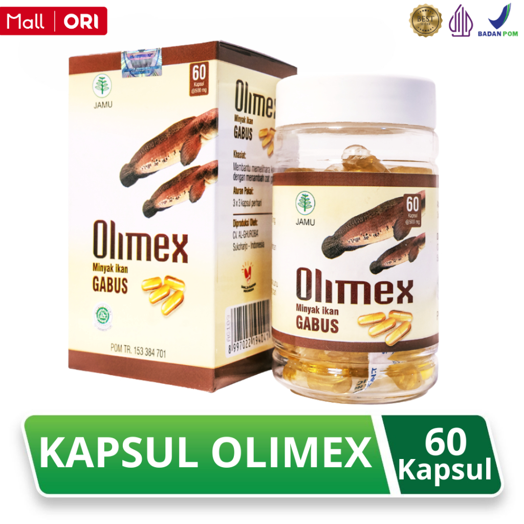 Jual Olimex Kapsul Minyak Ikan Gabus Asli Original | Shopee Indonesia