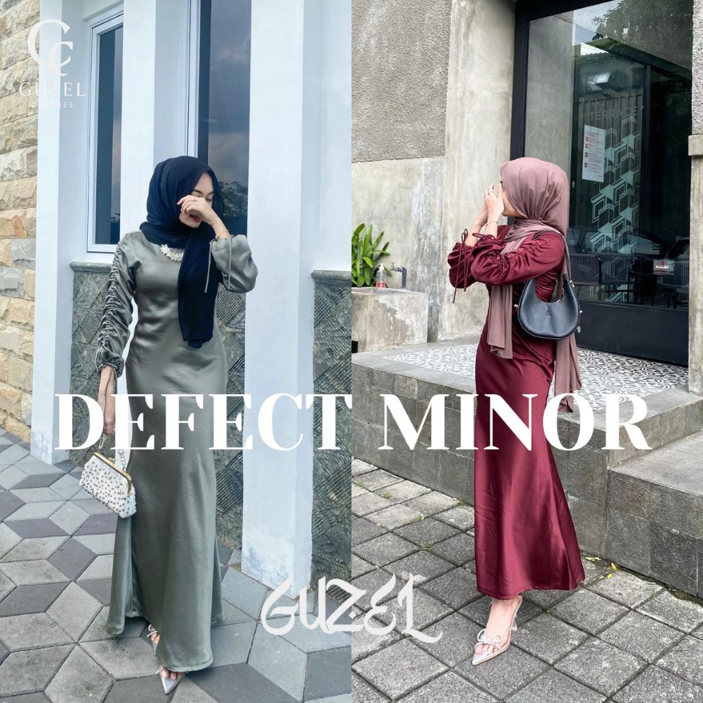 Jual DEFECT MINOR Ella by Guzel Gamis Kondangan Dress Kemeja Lebaran Tunangan Gaun Wanita Muslim ...