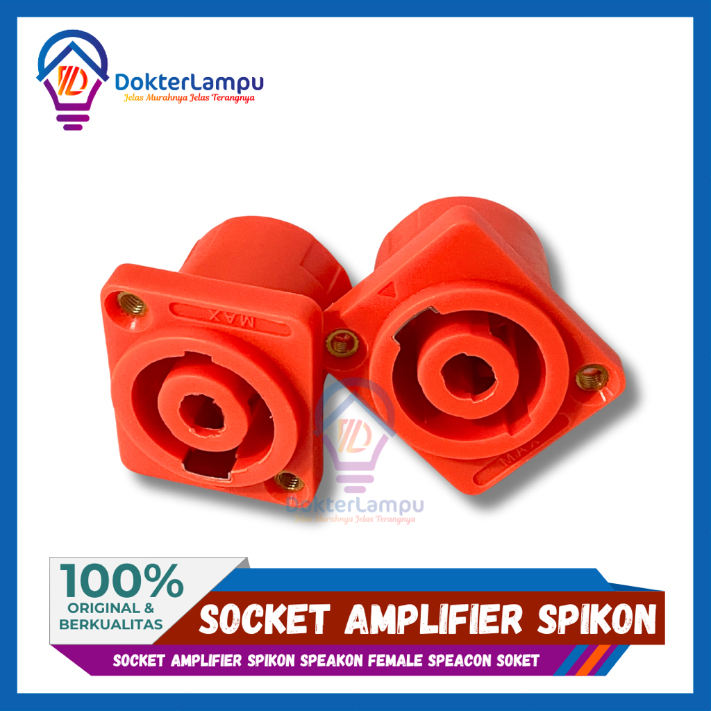Jual SOCKET AMPLIFIER SPIKON SPEAKON SPICON FEMALE SPEACON SOKET SOCKET ...