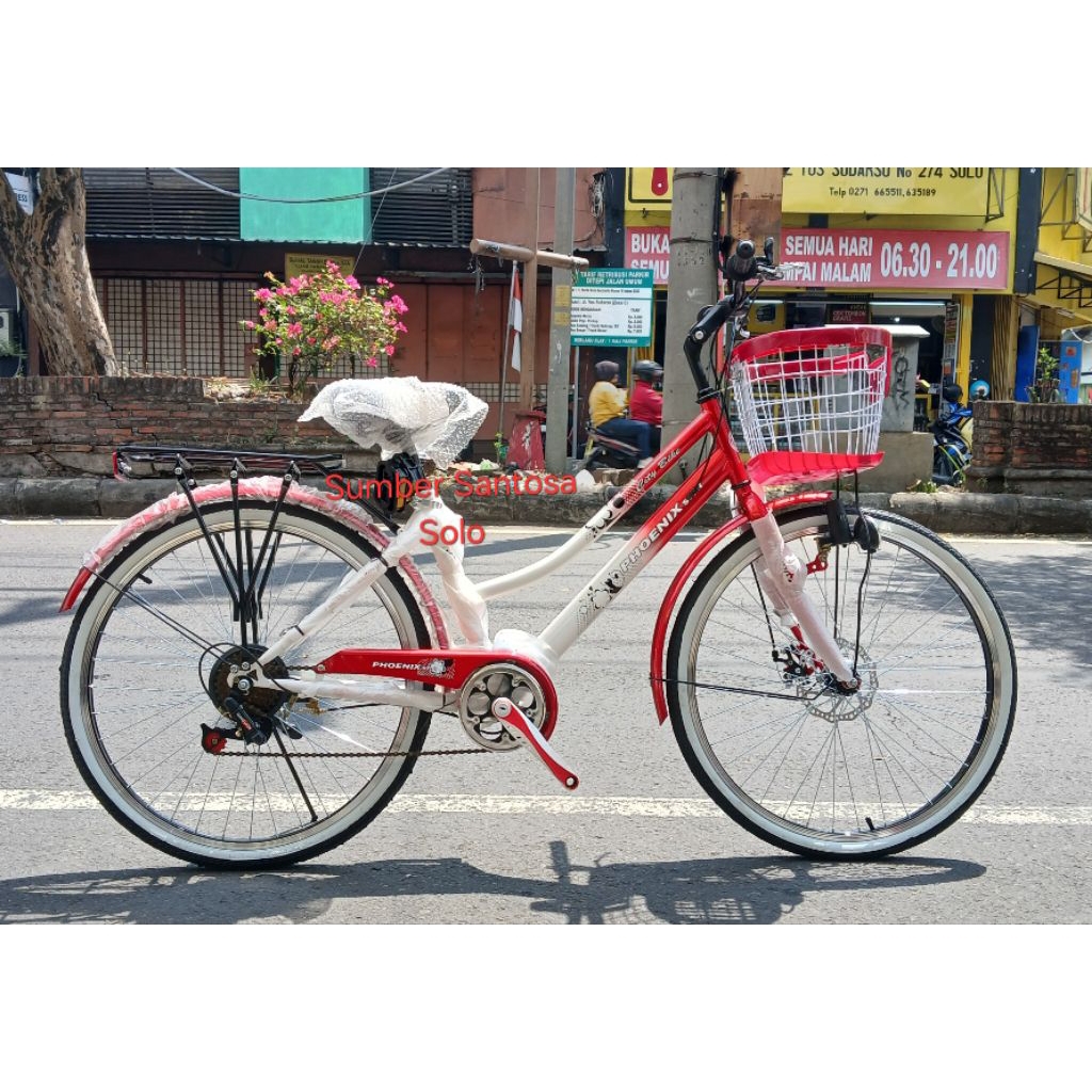 Jual SEPEDA CITY BIKE KERANJANG DEWASA PHOENIX STAR 26 INCH OPERAN 7SP ...
