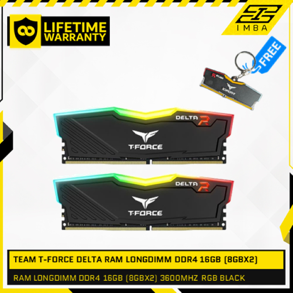 Jual TEAM TFORCE DELTA RAM LONGDIMM DDR4 16GB (8GBX2) PC3600 RGB ...