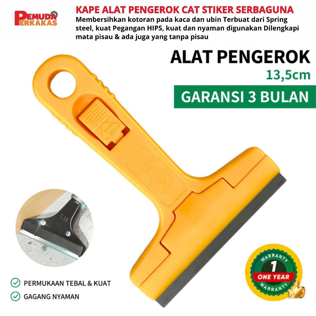 Jual Kape Alat Pengikis Cat Dinding Stiker Serbaguna 14.5cm Scraper ...