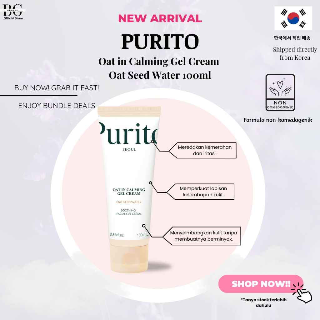 Jual PURITO Oat-in Calming Gel Cream 100ml – Moisturizer Korea dengan ...