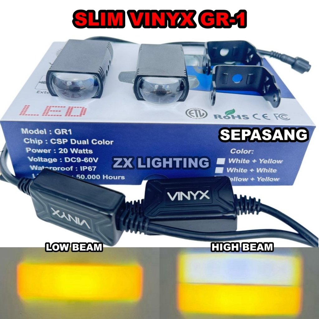 Jual Lampu Tembak Vinyx Slim GR1 D2 Mini Slim Driver External Sorot Led ...