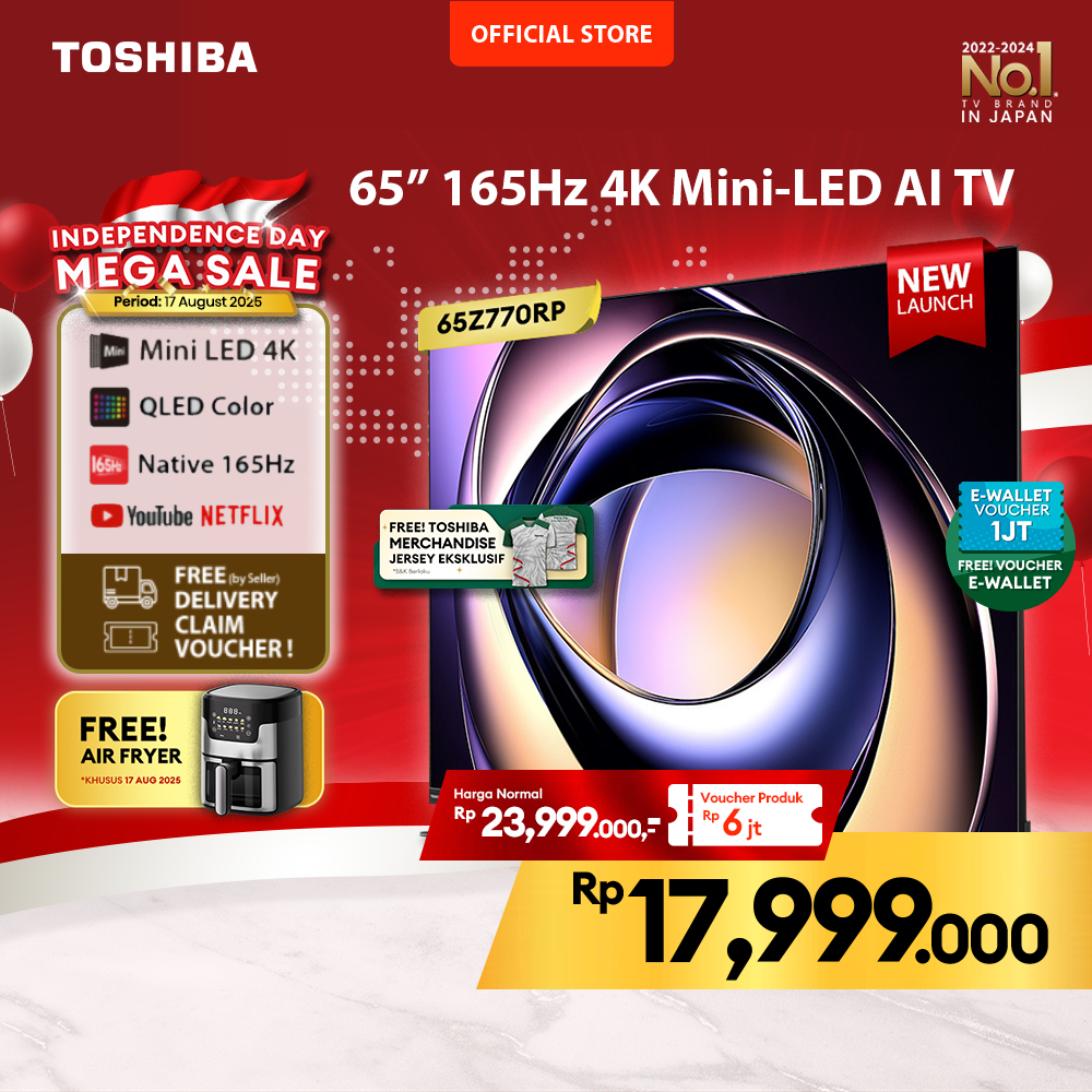 Jual Toshiba AI TV 65" Mini LED 165Hz 4K UHD Smart TV - FALD Dolby Vision IQ + Gaming Atmos ...