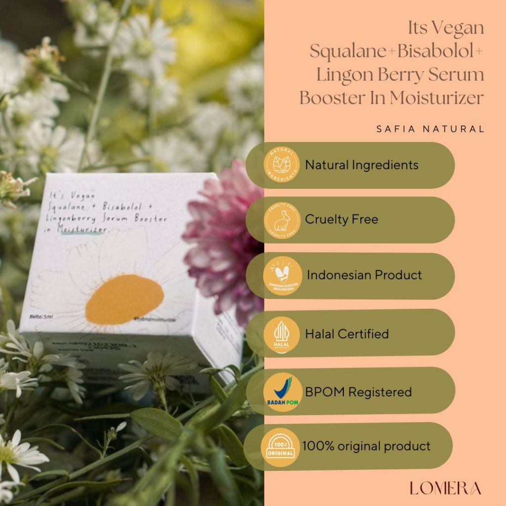 Jual SAFIA NATURAL It's Vegan Moisturizer squalane+bisabolol ...