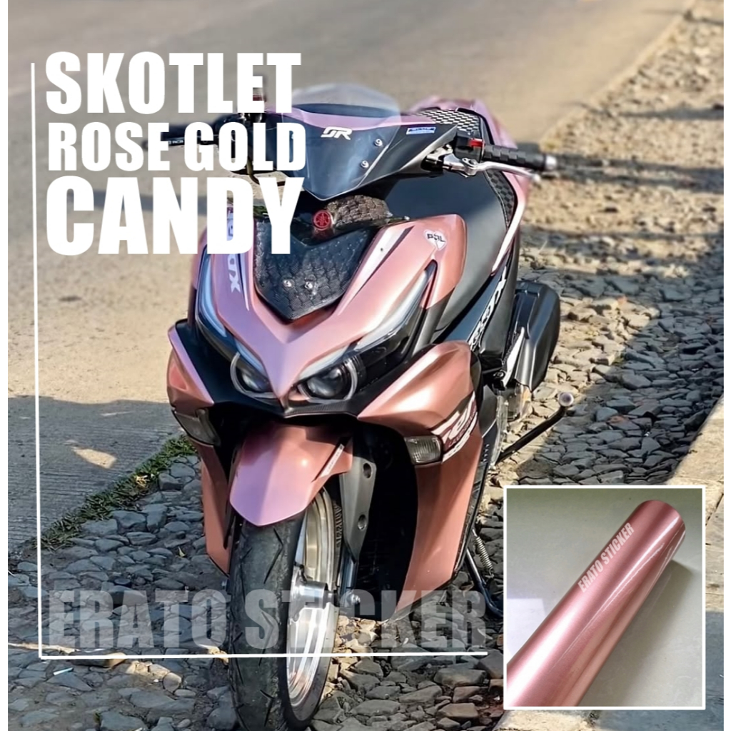 Jual SKOTLET STIKER MOTOR ROSE GOLD SKOTLET ROSE GOLD CANDY SKOTLET ...