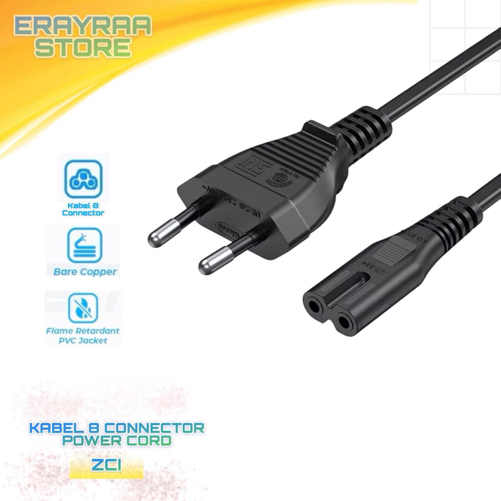Jual Kabel ac 8 kabel carger lampu emergensi adaptor power supply ac ...