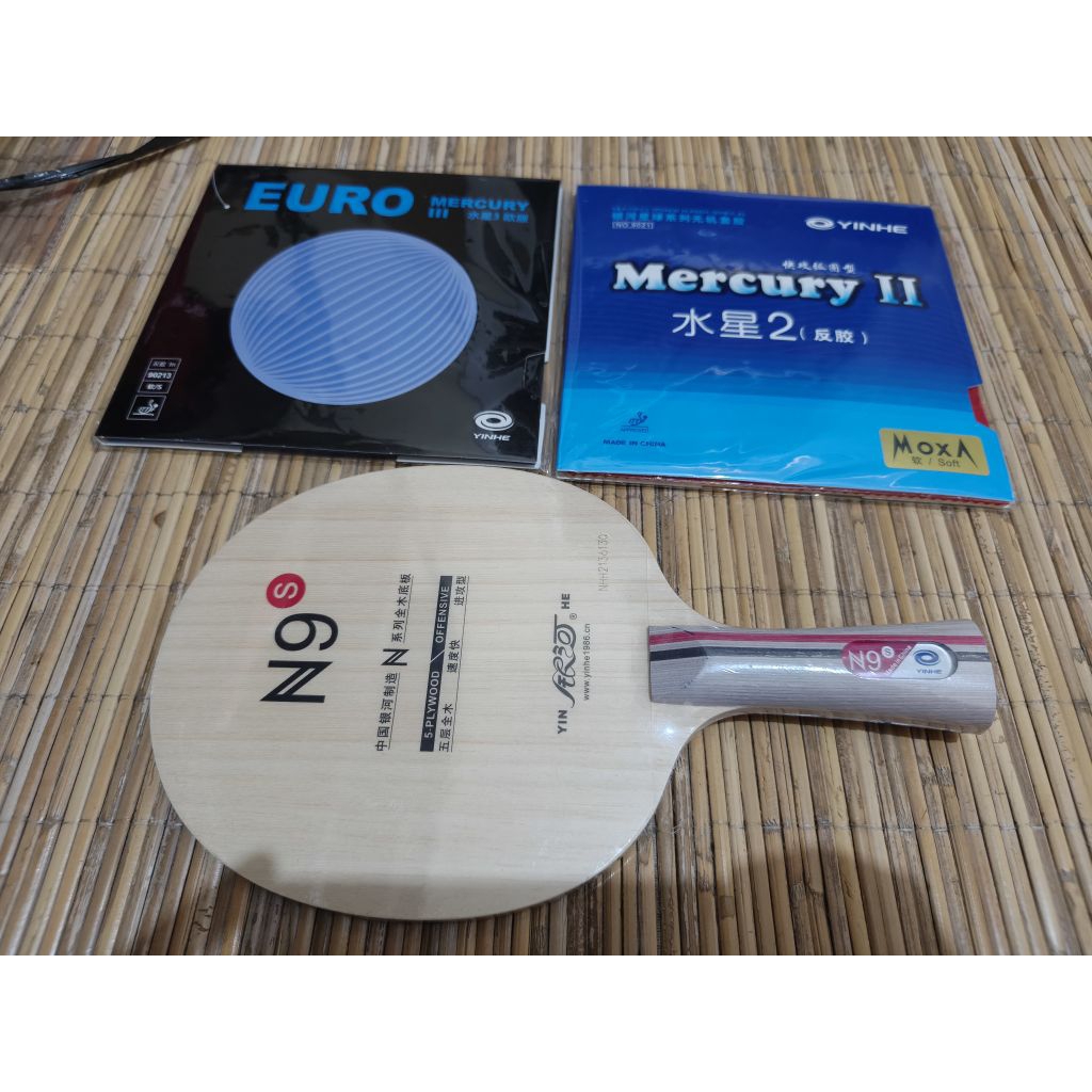 Jual PAKET BATS TENIS MEJA YINHE N9s PLUS MERCURY III EURO ORIGINAL ...