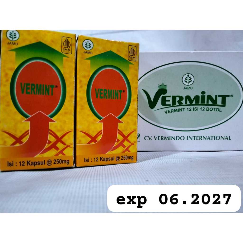 Jual Minimal order 5 botol VERMINT 30 KAPSUL - KAPSUL CACING VERMINT ...