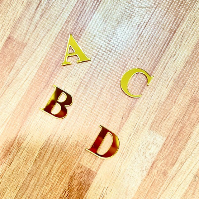 Jual Harga Per Huruf Cutting Initial Akrilik Cermin Custom Nama Acrylic ...