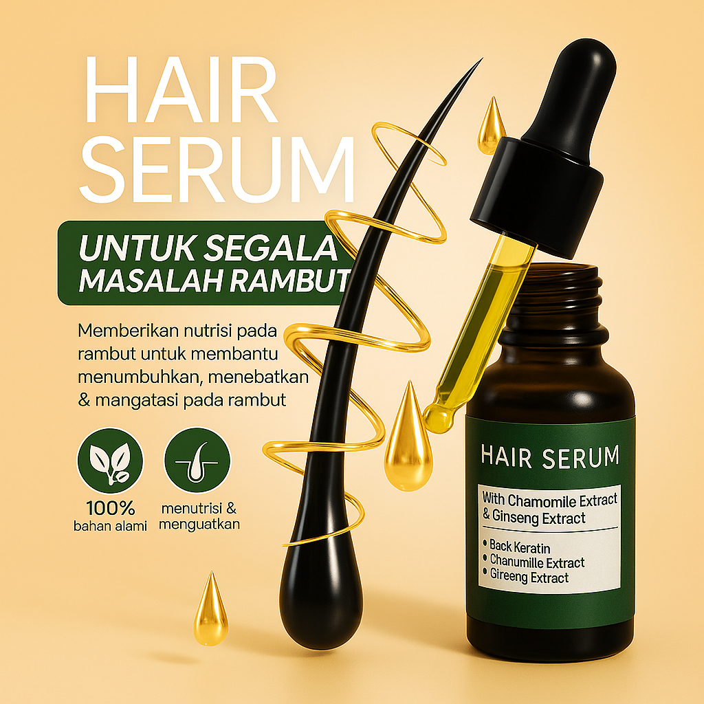 Jual Hair Serum Rambut Rontok & Kering | Serum Rambut Halus, Lembut ...