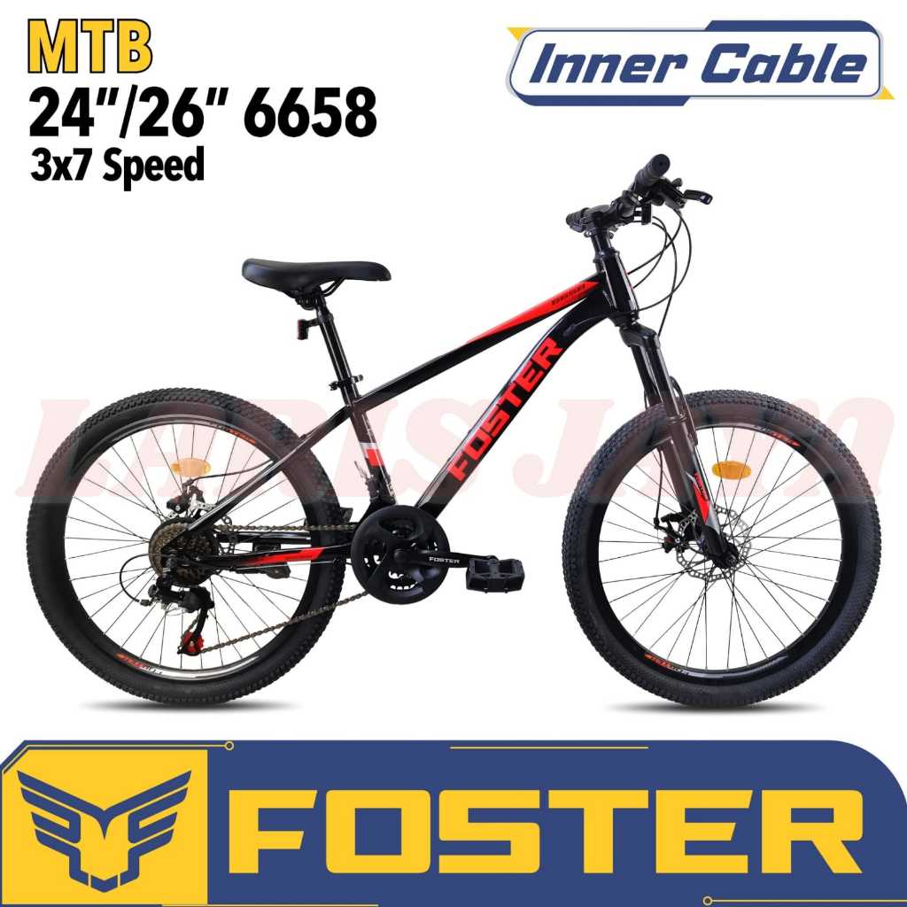 Jual SEPEDA GUNUNG MTB 26 INCH FOSTER 6658 REM CAKRAM 3X7 SPEED TERBARU ...