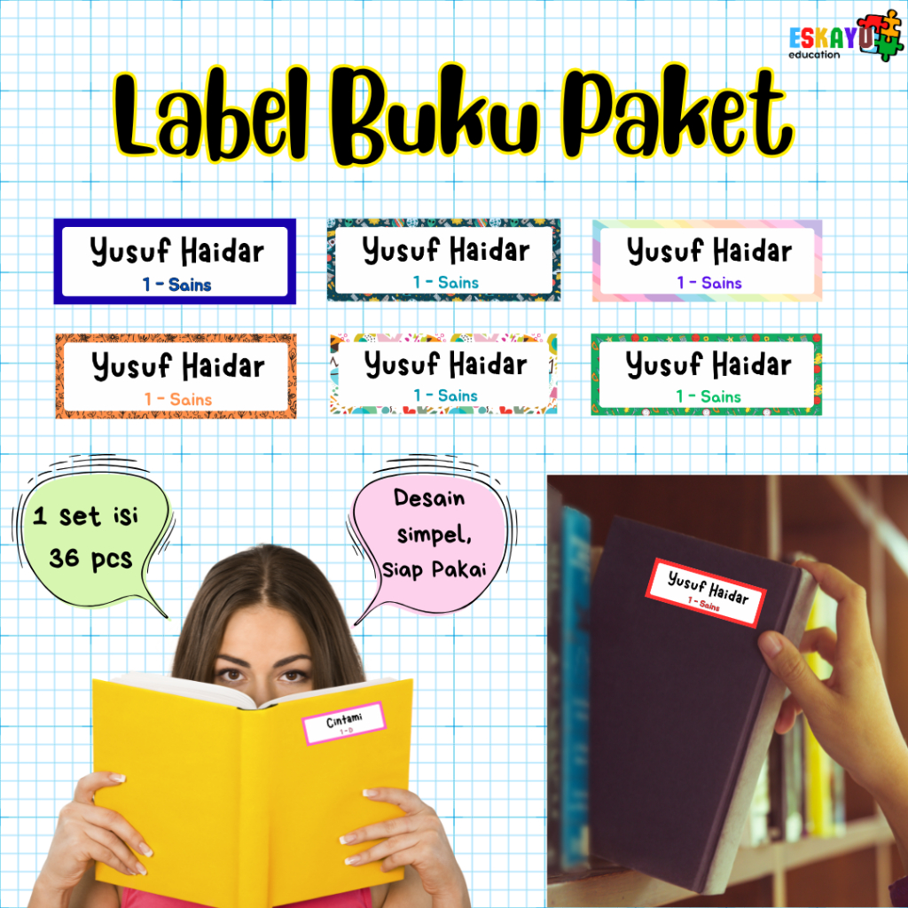Jual Label Buku Paket / Buku Tulis Simpel Siap Tempel / Siap Pakai ...