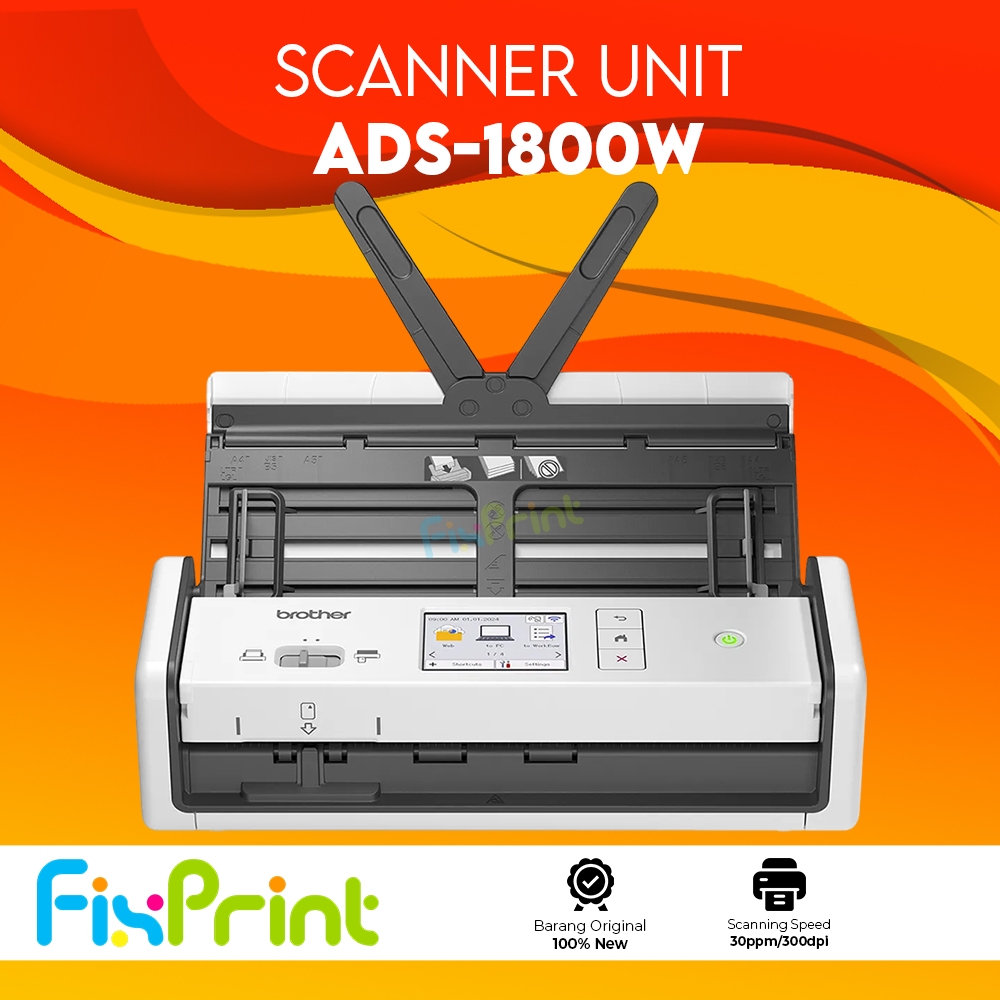 Jual Scanner Brother ADS-1800W Duplex ADF Wireless Scanner Dokumen ADS ...