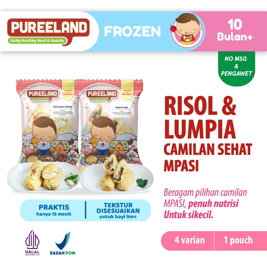 Jual Pureeland Lumpia dan Risol / Snack Anak Balita / Frozen Mpasi ...