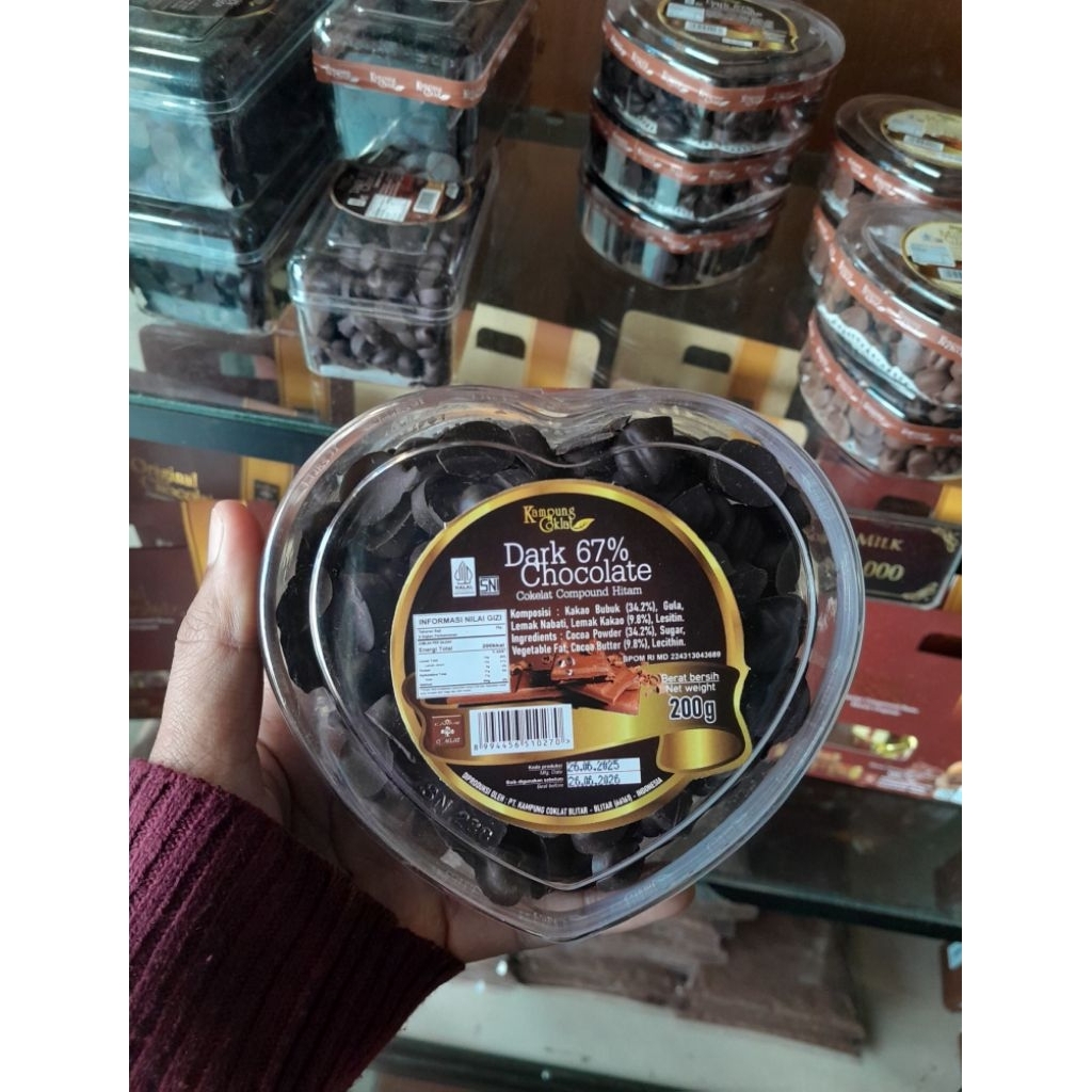 Jual Cokelat Hitam Dark Chocolate 67% - KAMPUNG COKLAT BLITAR | Shopee ...