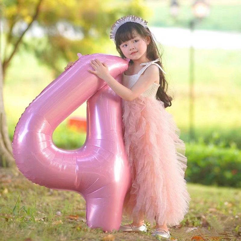 Jual SHUAIAN Balon Foil Jumbo Angka 32Inch Warna Pink Biru Pastel Hijau ...