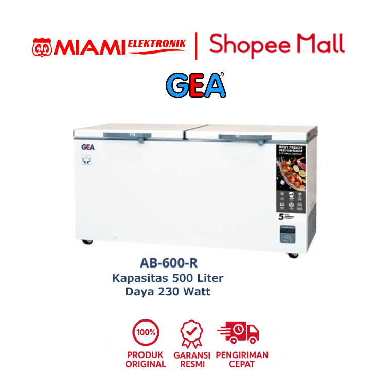 Jual GEA AB-600-R / AB600R Chest Freezer 500 Liter Freezer Box 230 Watt ...