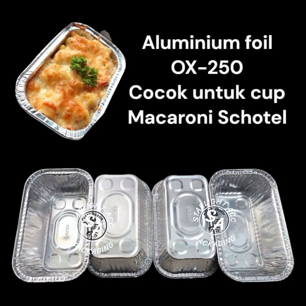 Jual ALUMINIUM TRAY BOX OX-250 DAN TUTUP [ UNTUK DIMSUM MENTAI ISI 4 PCS ] , WADAH ALUMINIUM ...