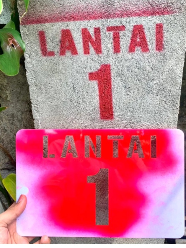 Jual Stencils Mal Cetakan Cat Semprot A-Z 0-9 Molding Stensil Akrilik ...