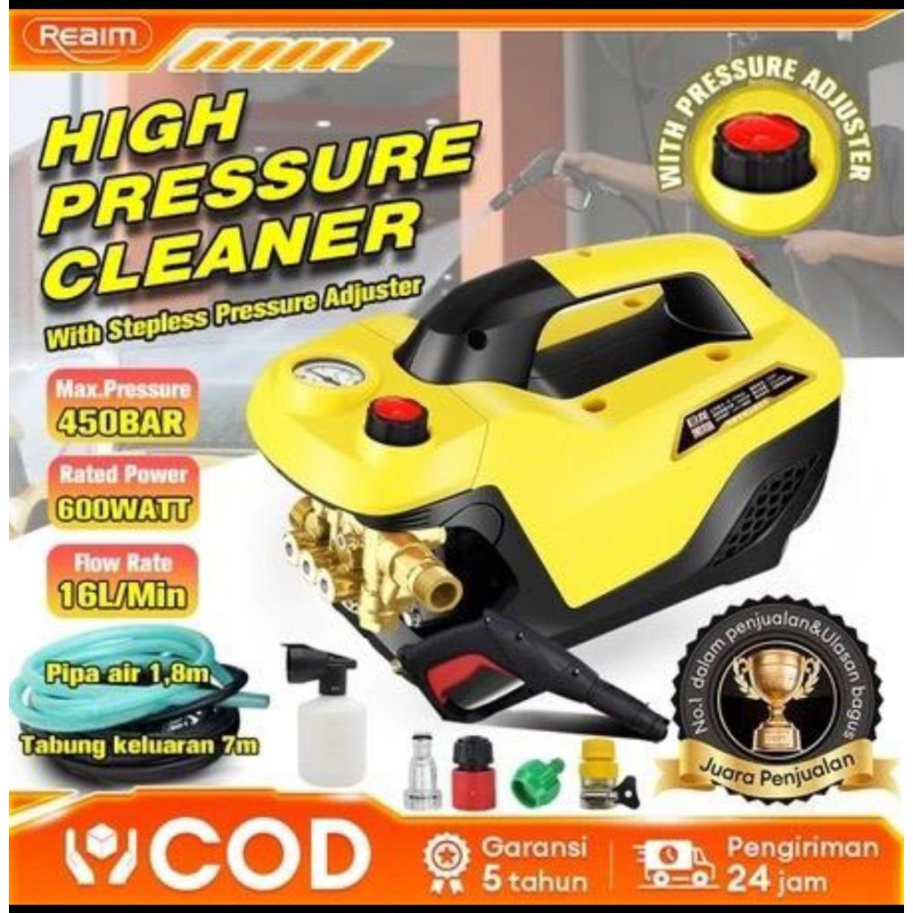 Jual reaim jet Cleaner reaim 450 Bar 600 watt | Shopee Indonesia