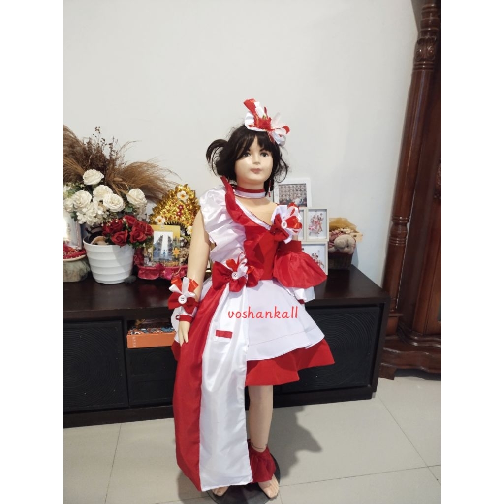 Jual Dress merah putih anak fancy | Shopee Indonesia