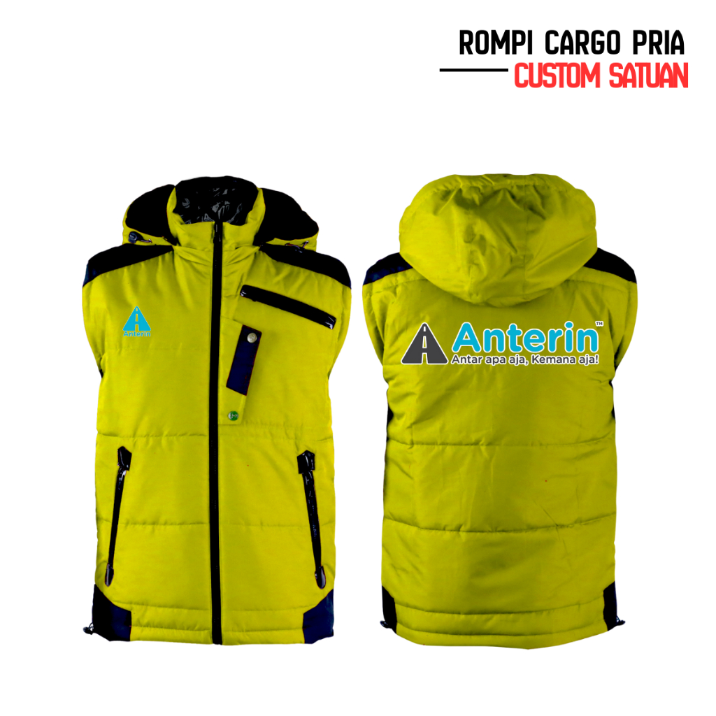 Jual Rompi APD Custom Anterin Rompi Ojek Rompi Pengemudi Kurir Custom ...