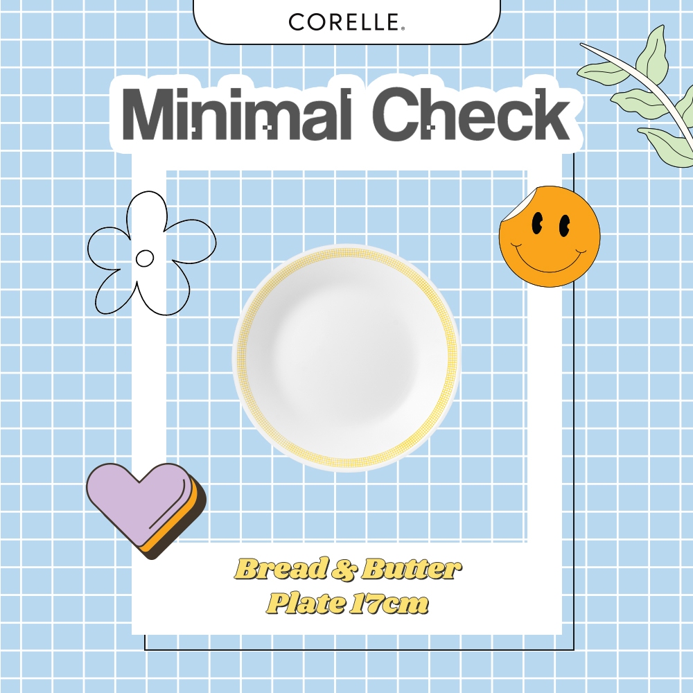 Jual Minimal Check Bread Butter Plate 17cm / Piring Kecil / Piring Roti ...