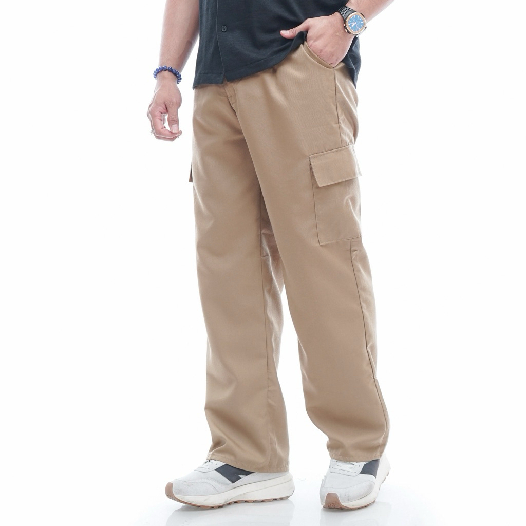 Jual Celana Cargo Panjang Pria korean style Celana Cargo Loose Pants Gombrang | Shopee Indonesia